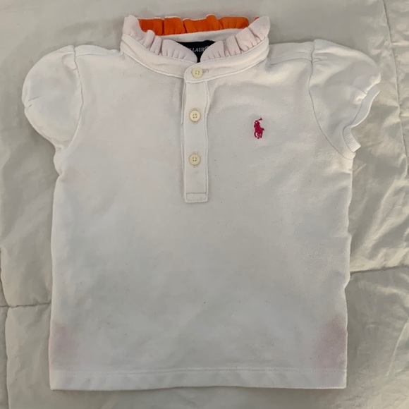 Ralph Lauren | Shirts & Tops | Ralph Lauren Ruffle Collar Polo Shirt ...